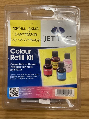 Jet Tech - Colour Refill Kit - Inkjet - Epson, HP, Canon, Brother, Dell ...