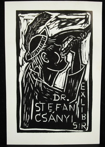 Ex Libris Engraving On Wood C 1970 IN Stefan Csanyi Dresden Germany | eBay