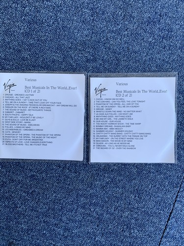 Best Musicals In The World…ever Set Of 2 Cds - Virgin Records | eBay
