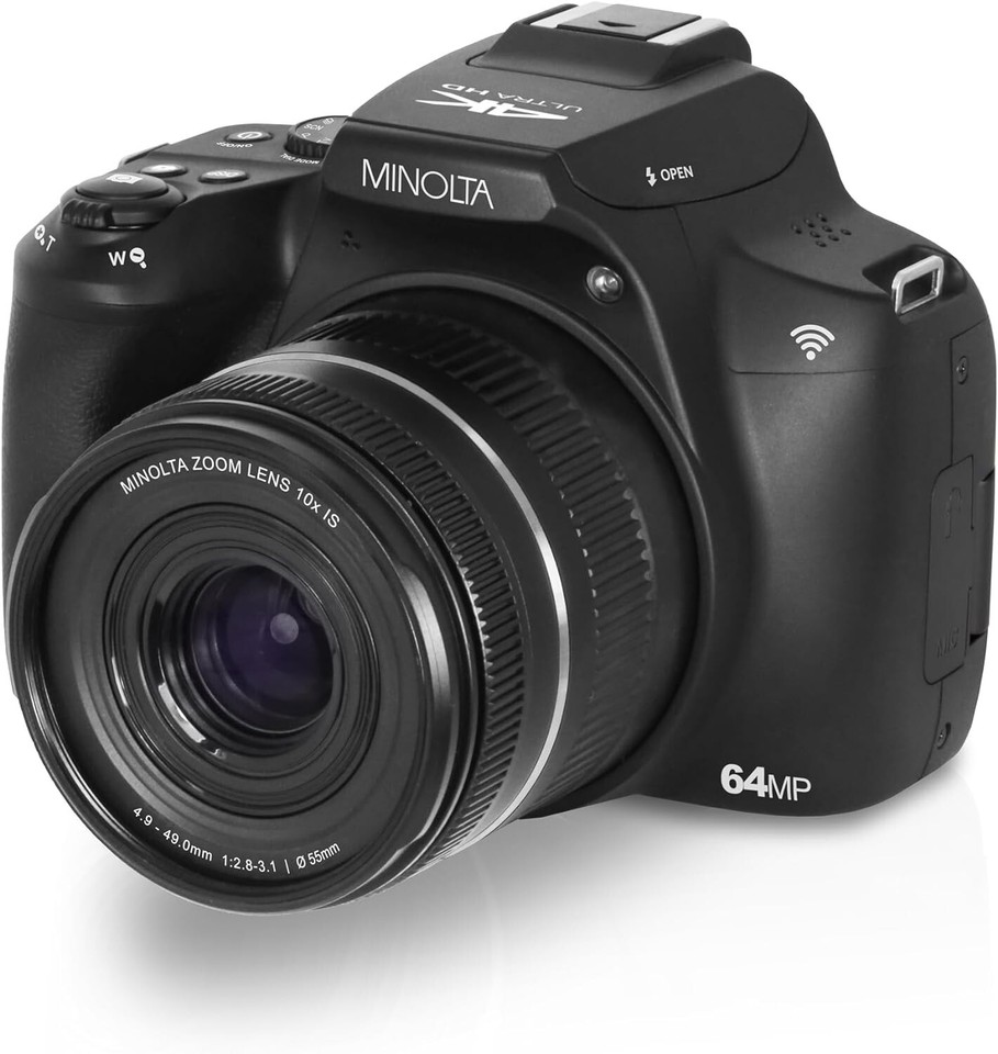 Minolta 64MP/ 4K Ultra HD Digital Camera with 10x Optical Zoom | eBay