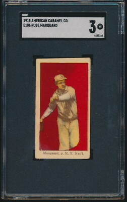 1915 E106 American Caramel CO. Rube Marquard HOF New York SGC 3 VG | eBay