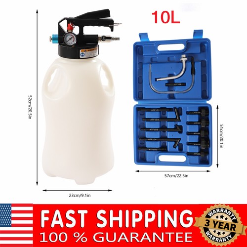 10L Automotive Transmission Fluid Transfer Pump 13 ATF Adapter Filler ...