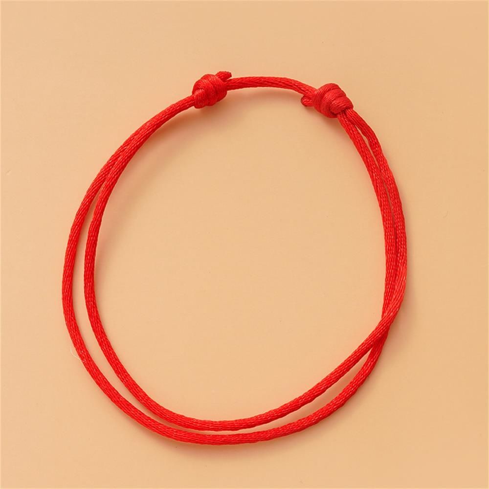 With Adjustable Clasp Weave Bangle Red String Bracelet Red Rope Amulet ...