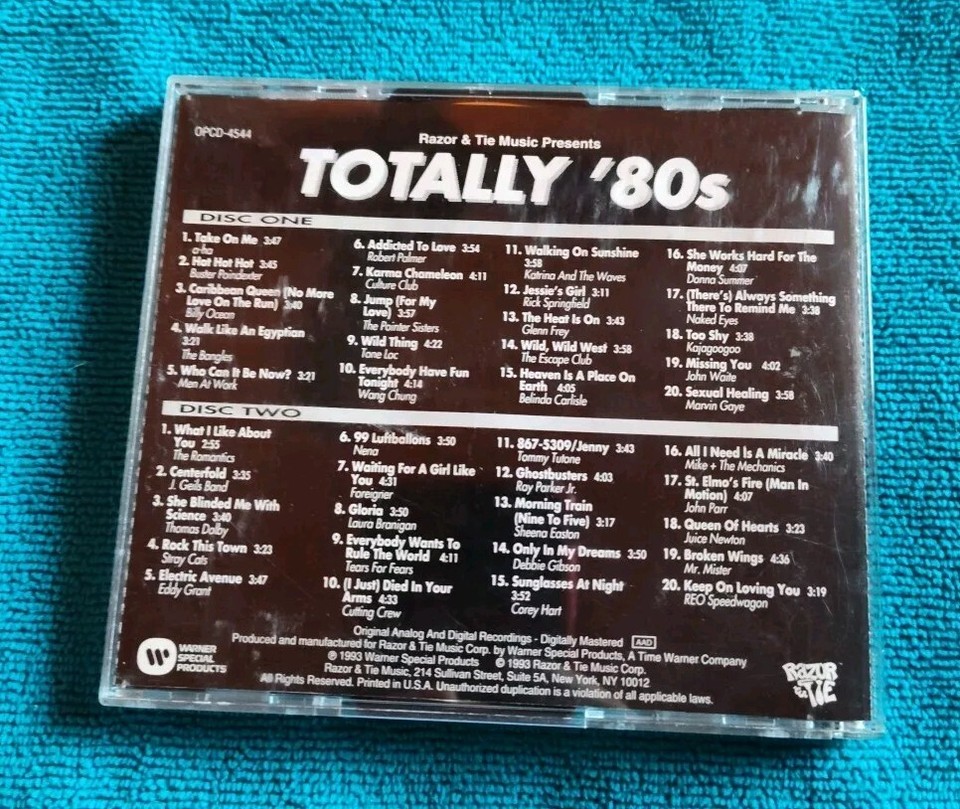 1993 Warner Special Products/Razor & Tie Totally '80s 2 CD Set | eBay