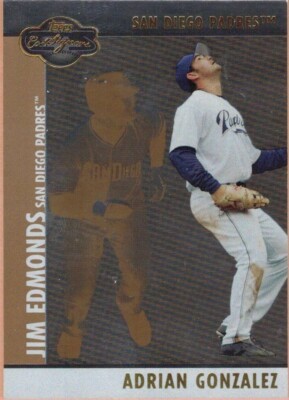 Adrian Gonzalez / Jim Edmonds 2008 Topps Co-Signers Silver Gold #d150 ...
