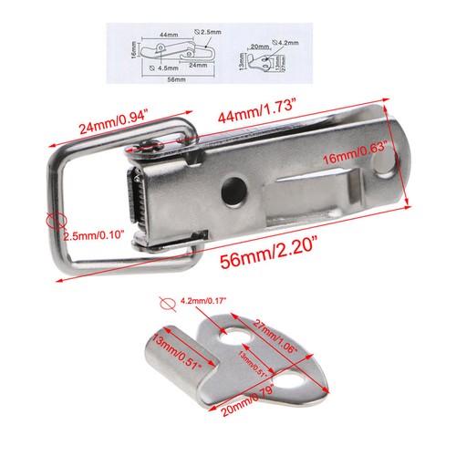 4 Pcs Hardware Cabinet Boxes Spring Loaded for Latch Catch Toggle Hasp ...