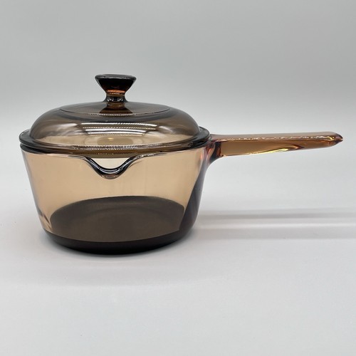 Corning Vision 1L Amber Sauce Pan Non-Stick Bottom Pour Spout & Pyrex ...