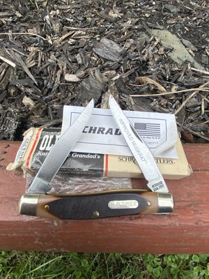 Vintage Schrade Old Timer USA Small Game Muskrat Knife #770T Delrin ...
