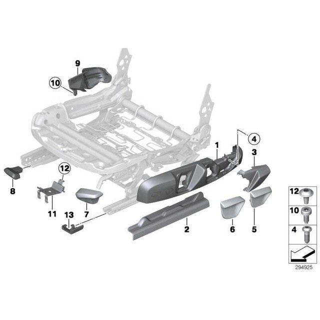 Neu Orginal BMW ABDECKT Sitzschiene RECHTS 52107243558 online kaufen | eBay