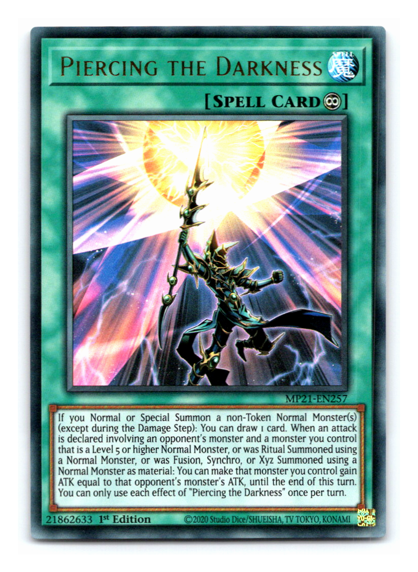 Piercing the Darkness - MP21-EN257 - Ultra Rare - 1st Edition Yugioh | eBay