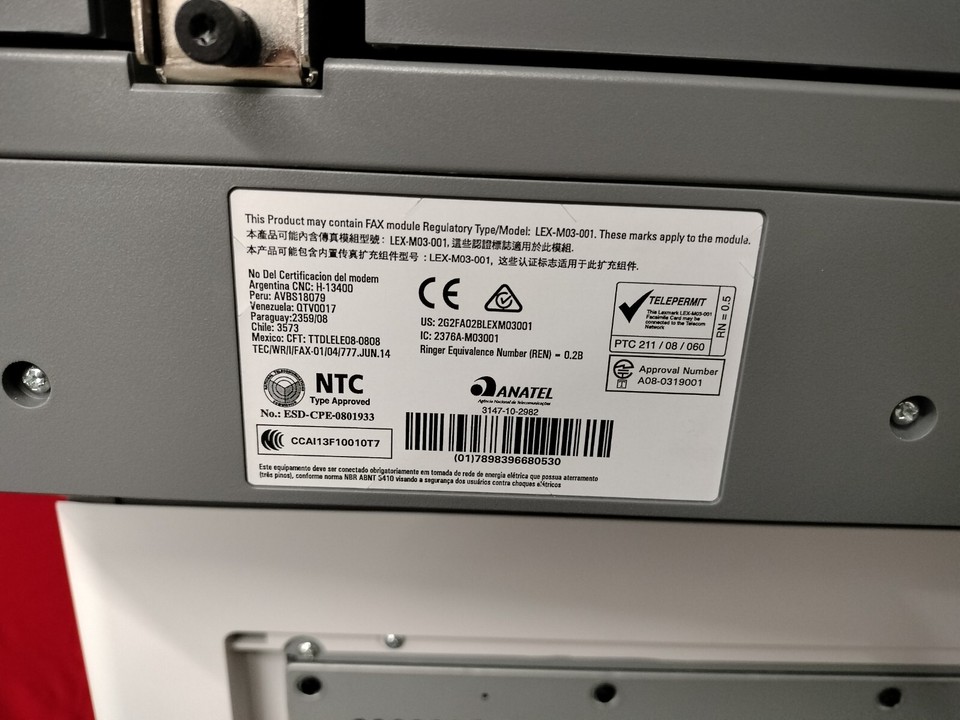 LEXMARK X792de MFP Color All-In-One Printer (TYPE 7562-436)*READ DESC ...