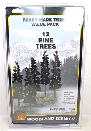 WOODLAND SCENICS 12 PINE TREES KIT-HO SCALE | eBay