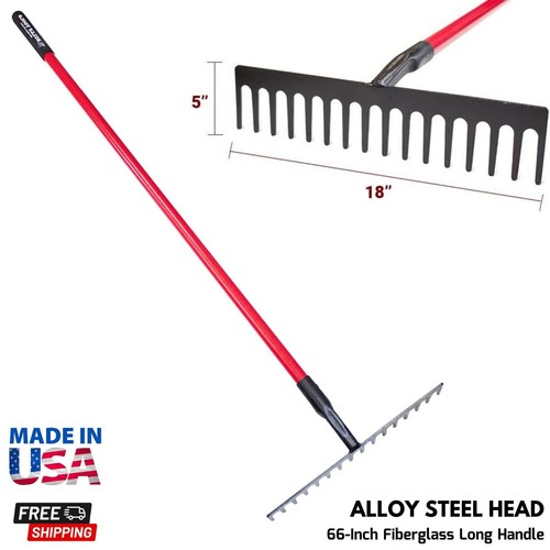 Heavy Duty Road/ Stone Rake for Ranking/ Moving/ Leveling Rock Thatch ...