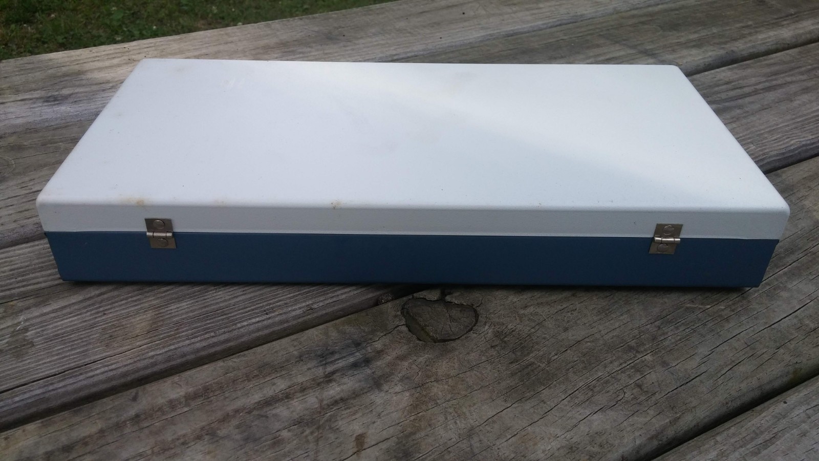 Vintage UNUSED NOS NIB Smith-Victor METAL SLIDE FILE Storage Box/Case ...