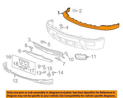Chevrolet GM OEM 14-15 Silverado 1500 Front Bumper-Top Upper Cap Trim ...