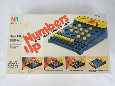 Vintage 1982 Numbers Up Game Milton Bradley Board Game Timer Works | eBay