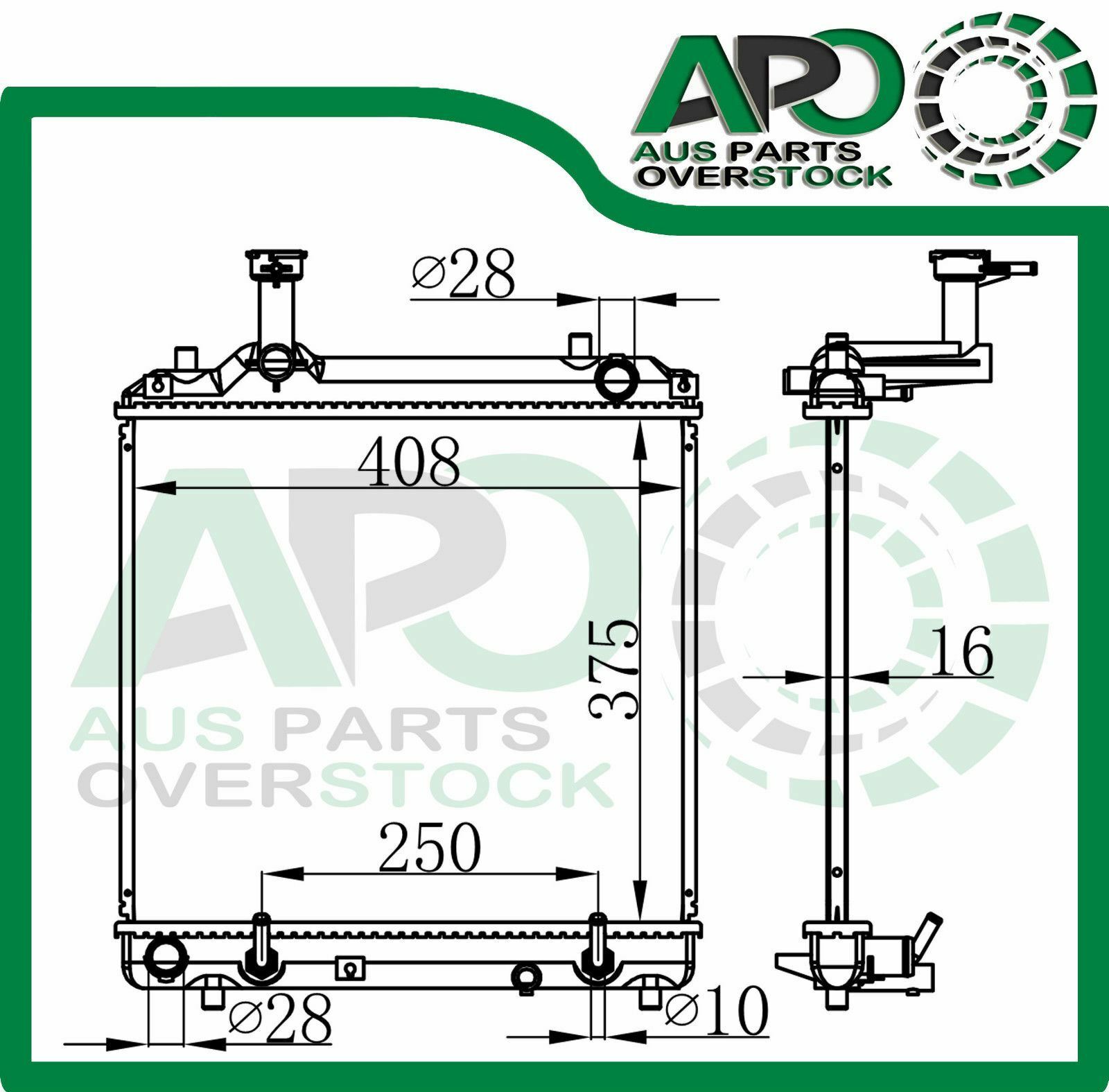 Premium Quality Radiator for SUZUKI ALTO GF HA25 HA35 1.0L 3Cyl 2009-On ...