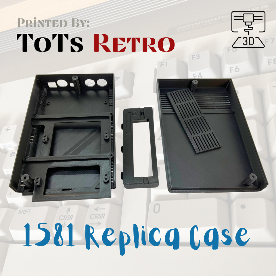 Commodore 1581 Replica Case PC Bezel Black 3d Printed For Commodore c64 ...