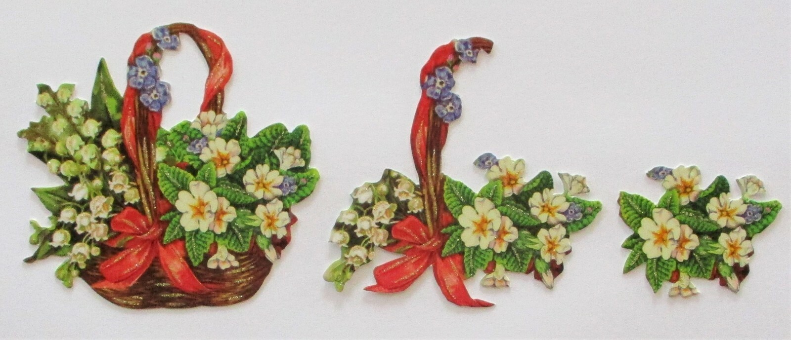 3D Easy Die Cut Card Toppers Mixed Snowdrops Flowers Glitter 5 Designs ...