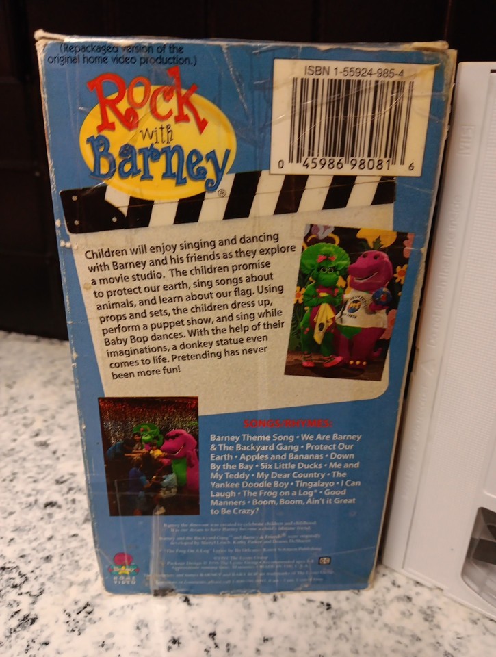 Barney - Rock With Barney (VHS Tape, 1996) Classic Collection Of Songs ...