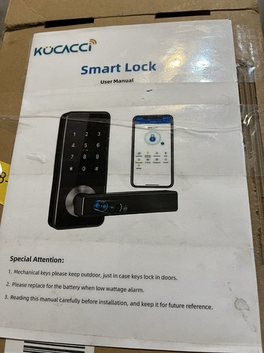 Kucacci Smart Door Lock with Handle: Keyless Entry, Phone, Fingerprint Keypad | eBay
