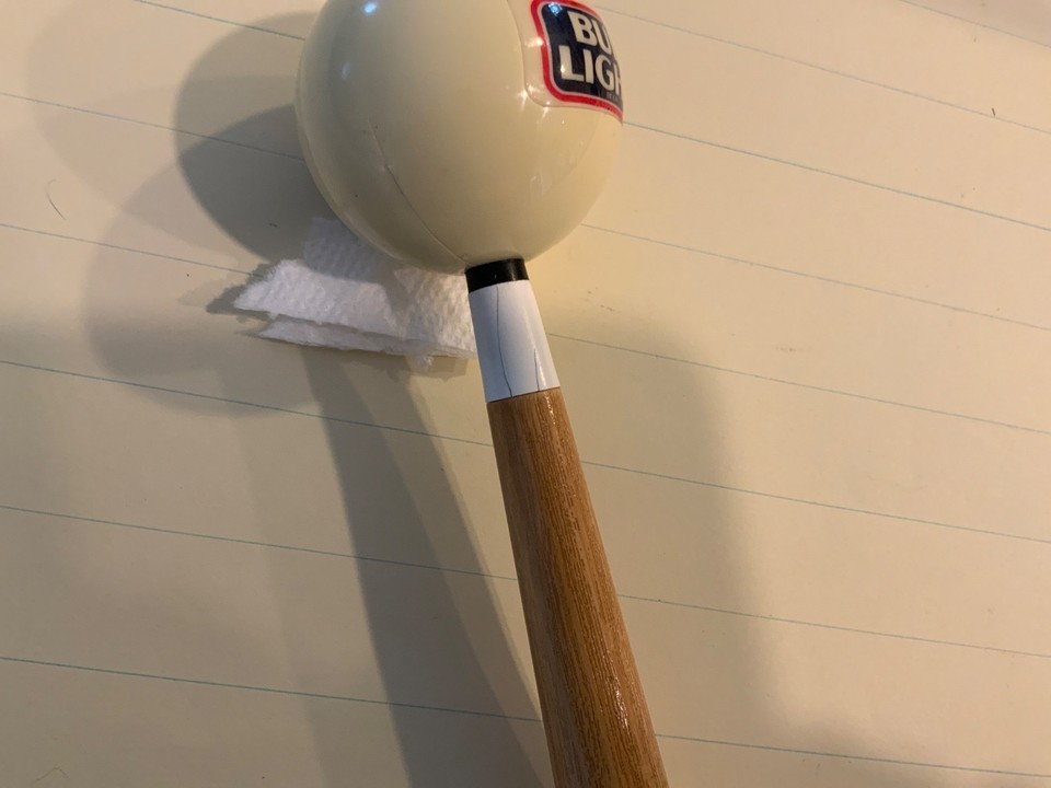 Bud light beer pool cue ball beer tap handle knob RARE find | eBay