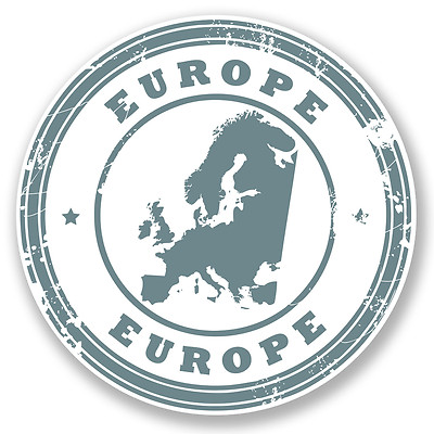 2 x 10cm EU Europe Flag Map Vinyl Sticker Decal Car Laptop European ...