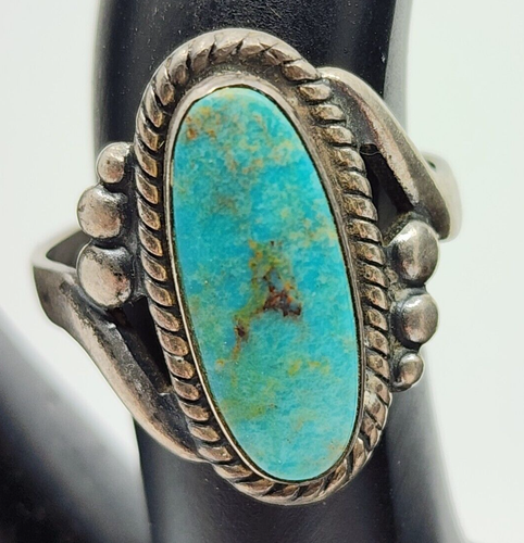 Vintage OLD Bell Trading Post Native American Sterling Turquoise Ring ...