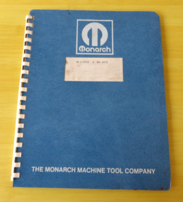 Vtg Monarch 10" EE Lathe Operator's Manual | eBay