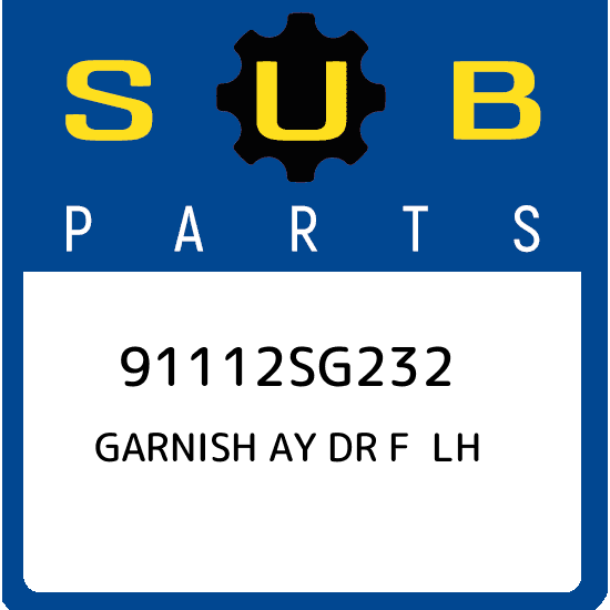 Genuine OEM Subaru 91112SG232 Driver Front Door Molding Garnish for ...