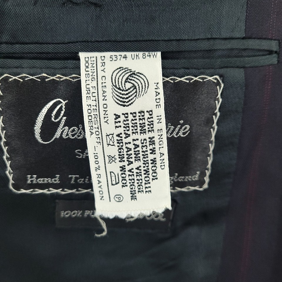 Chester Barrie Blazer Mens 42R Burgundy Striped Wool Saville Row Sport ...