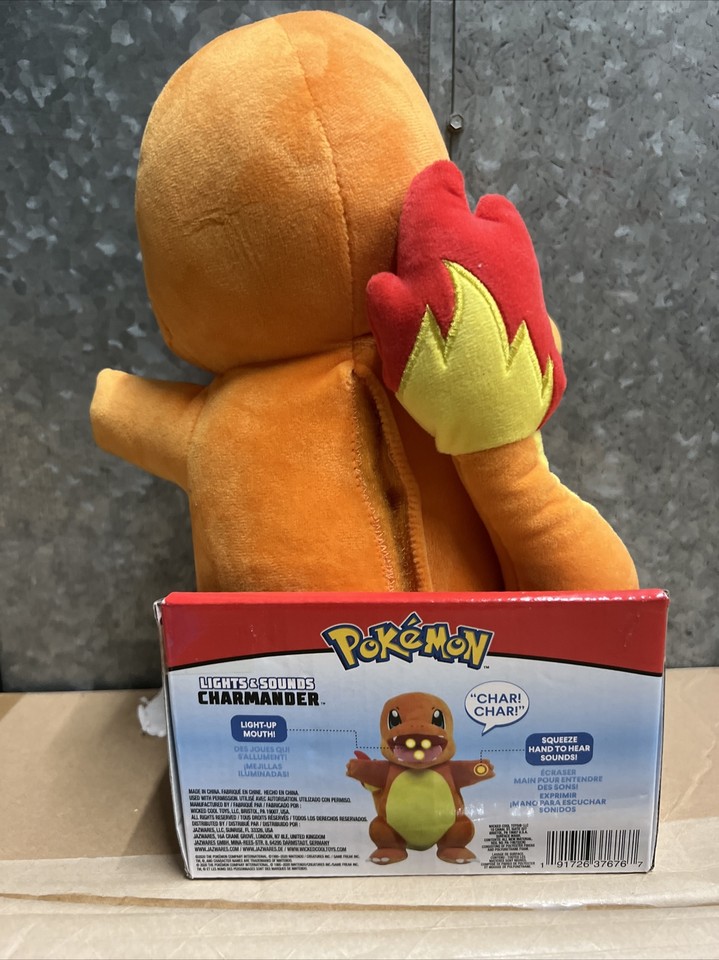 Pokemon CHARMANDER Flame Action Plush Lights & Sounds Wicked Cool Toys ...