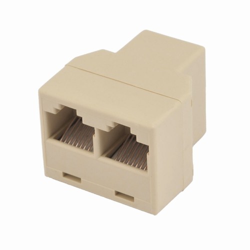 2-Way RJ45 LAN Ethernet Network Splitter Extender Adapter Female to ...