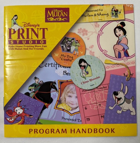 Disney's MULAN Print Studio Software Windows CD-ROM Windows 95 | eBay