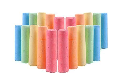24 Giant Pavement Street Art Chalks Large Mixed Colour Sticks Craft ...