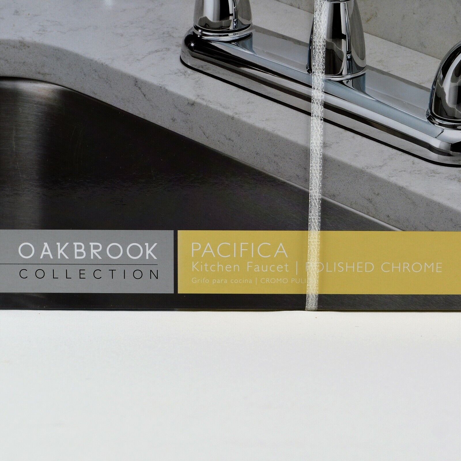 OakBrook Pacifica High Arc Two Handle Chrome Kitchen Faucet Side ...
