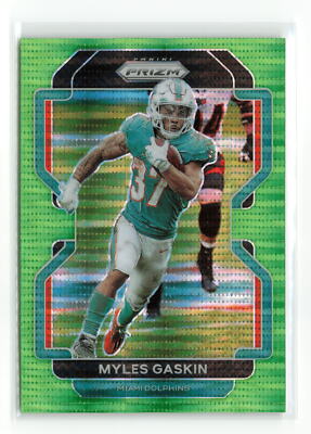 MYLES GASKIN #108 2021 PANINI PRIZM DOLPHINS NEON GREEN PULSAR READ | eBay