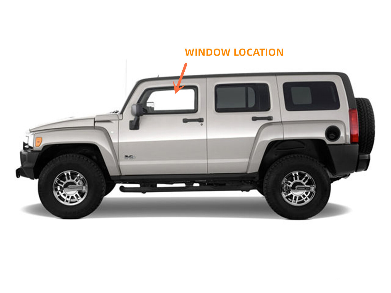 Driver/Left Side Front Door Window Glass For 2006-2010 Hummer H3/H3T | eBay