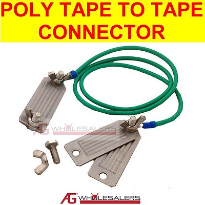 POLY TAPE TO TAPE CONNECTOR JOINER CLAMP 12MM 40MM ELECTRIC FENCE ...