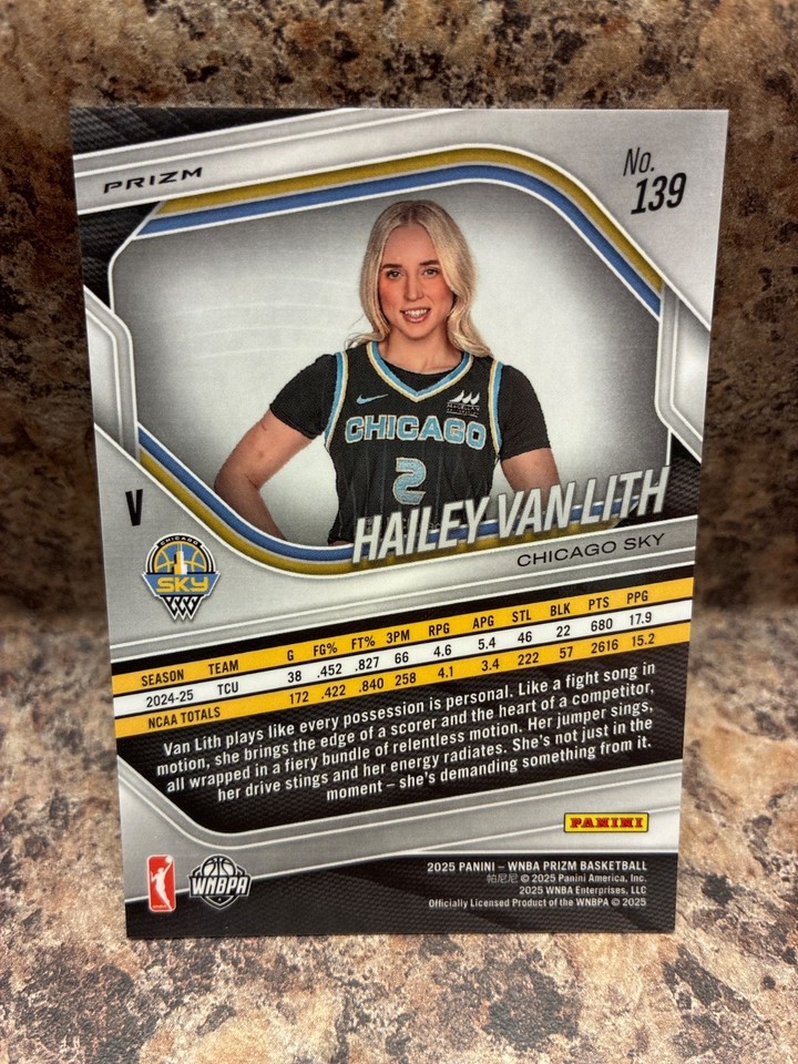 2025 WNBA Prizm HAILEY VAN LITH "Variation" PANDORA~ROOKIE🔥Chrome! PWE ...