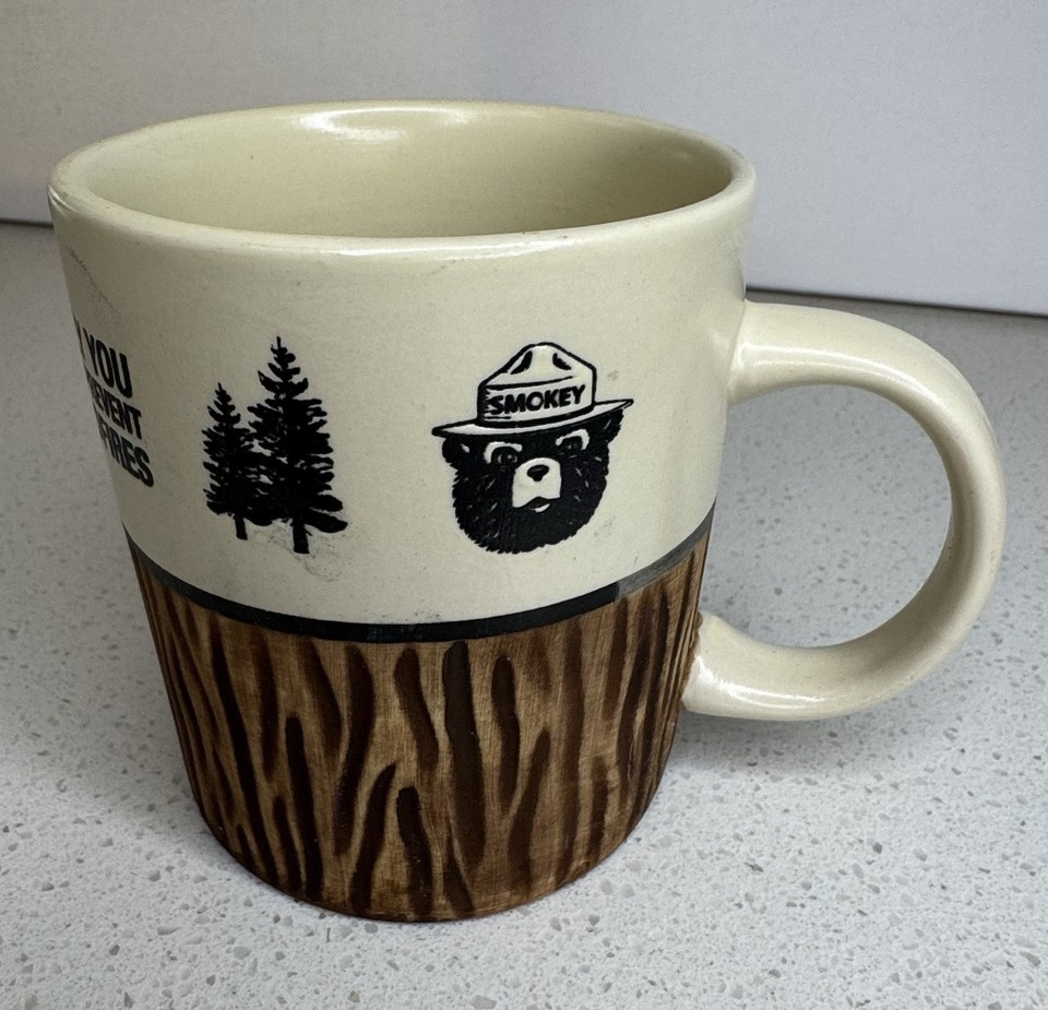 Smokey Bear Only You Bark Ceramic Mug | eBay