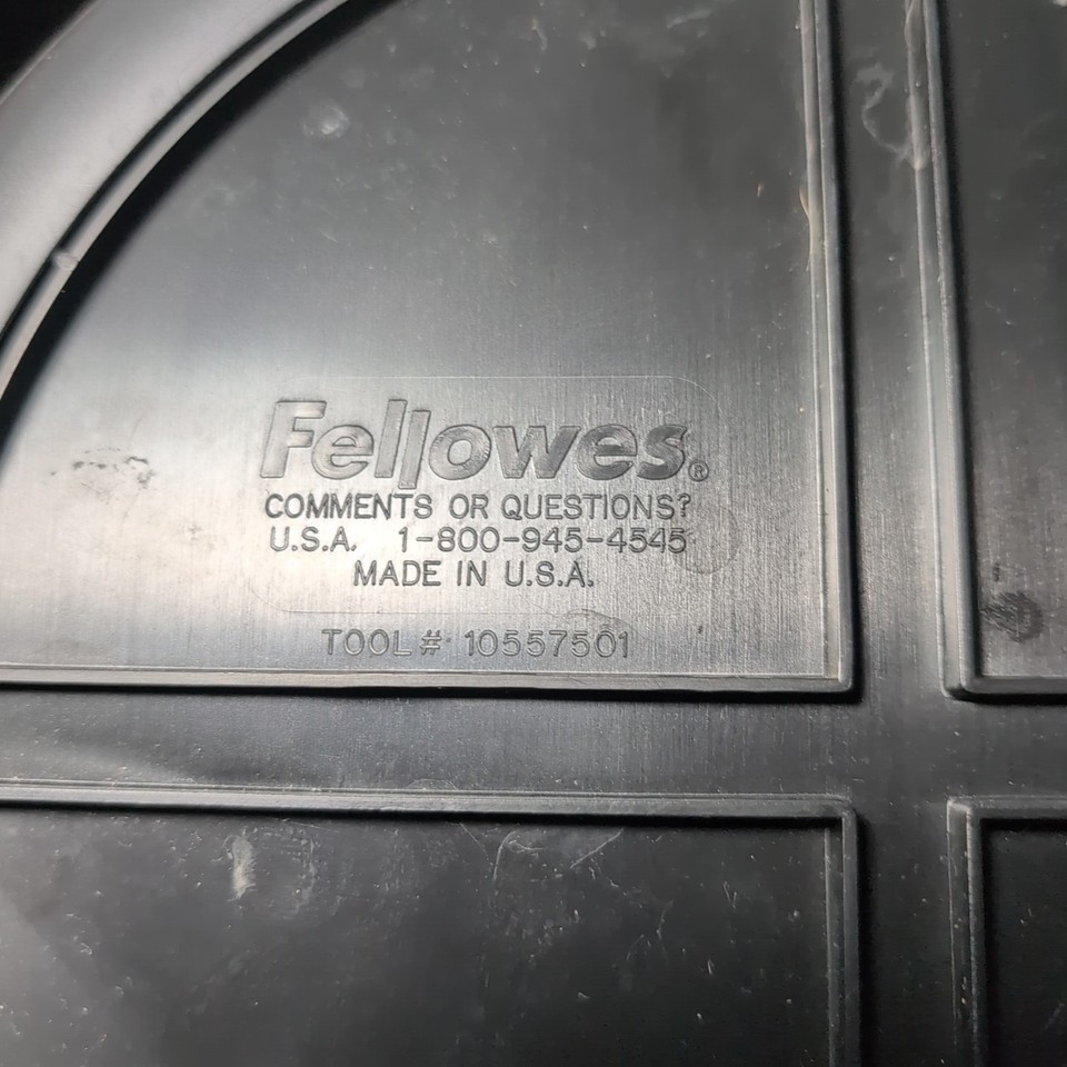 Fellowes 112 CD Disc Carousel Spinning Storage Tower Rack Black 15.5" x ...