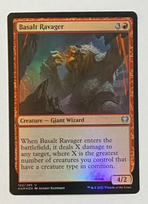 MTG KHM Magic the Gathering Kaldheim Foil Basalt Ravager - Uncommon | eBay