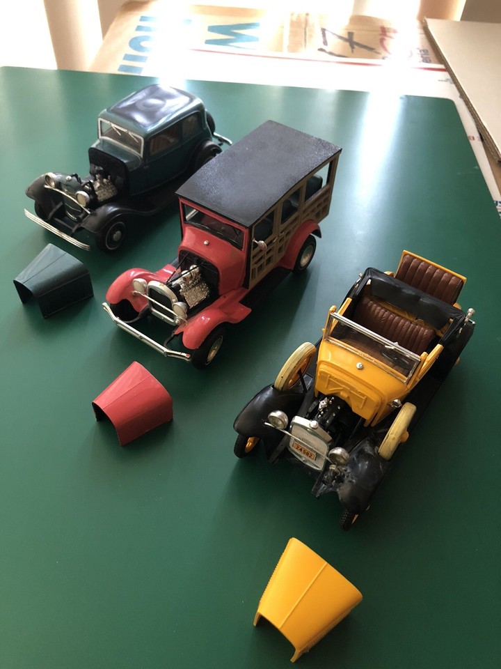 VINTAGE PLASTIC MODEL CARS OF THE 20’s & 30’s VERY OLD 6” to 6.5” In ...