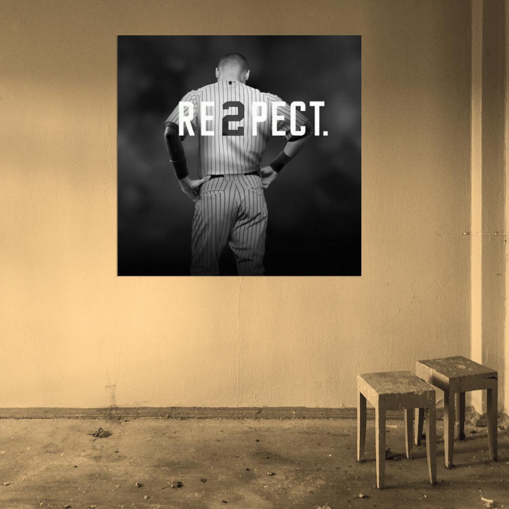 558766 Derek Jeter "Respect" Music HD Cover Art 16x12 WALL PRINT POSTER ...