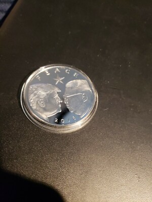 US President Donald Trump & Kim Jong-un Peace Silver Plated Challenge ...