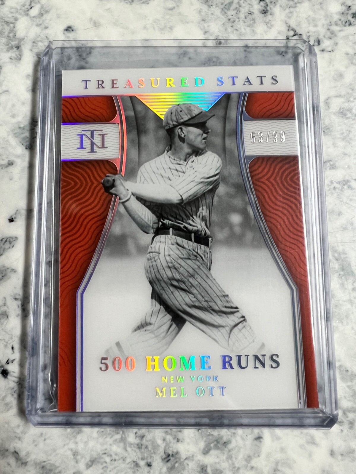 Mel Ott 2022 National Treasures Treasured Stats Insert /99 Ultra Rare ...