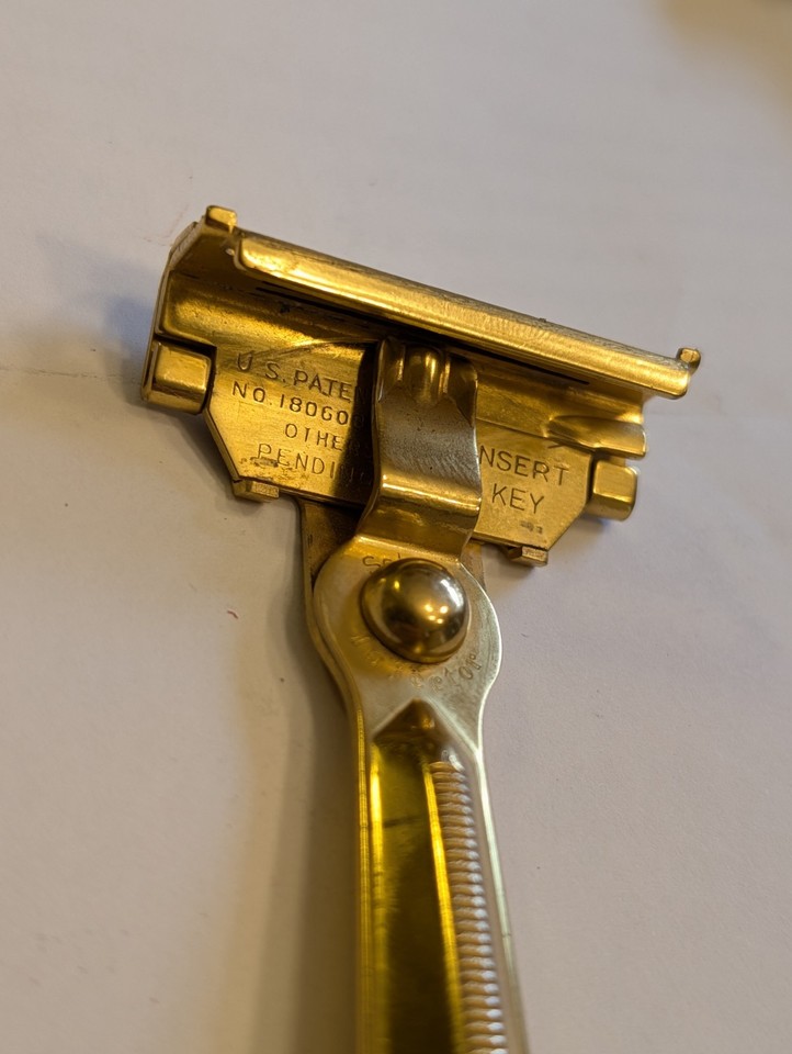 Rare VINTAGE SCHICK Model D 1st INJECTOR Safety Razor. Gold plated. | eBay