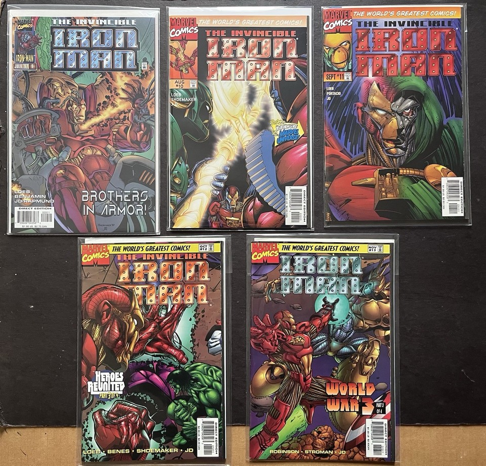 Invincible Iron Man Heroes Reborn Complete 1-13 Lot Lobdell Lee Whilce ...