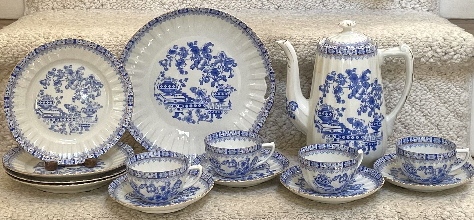 Vintage Kahla Porcelain CHINA BLAU 15 Piece Tea Set EXCELLENT | eBay